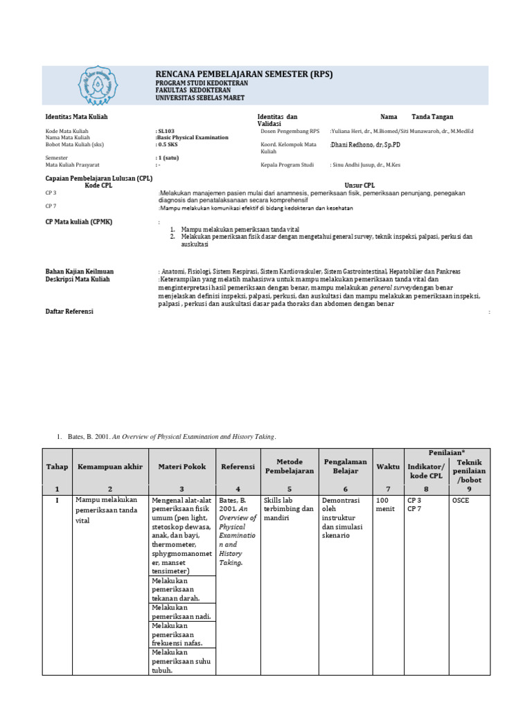 RPS - Basic Physical Examination | PDF