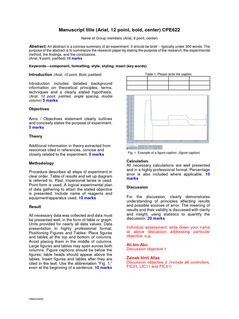 Lab Manuscript Format | Download Free PDF | Experiment | Theory