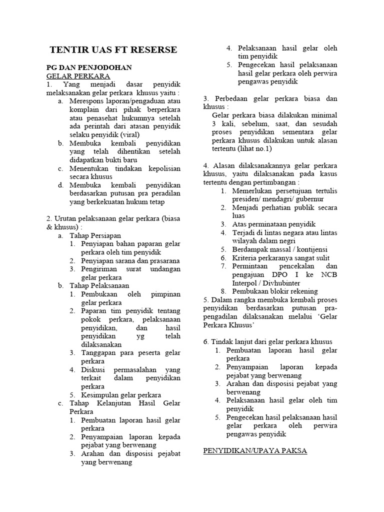 Uas Reskrim TK 2 | PDF