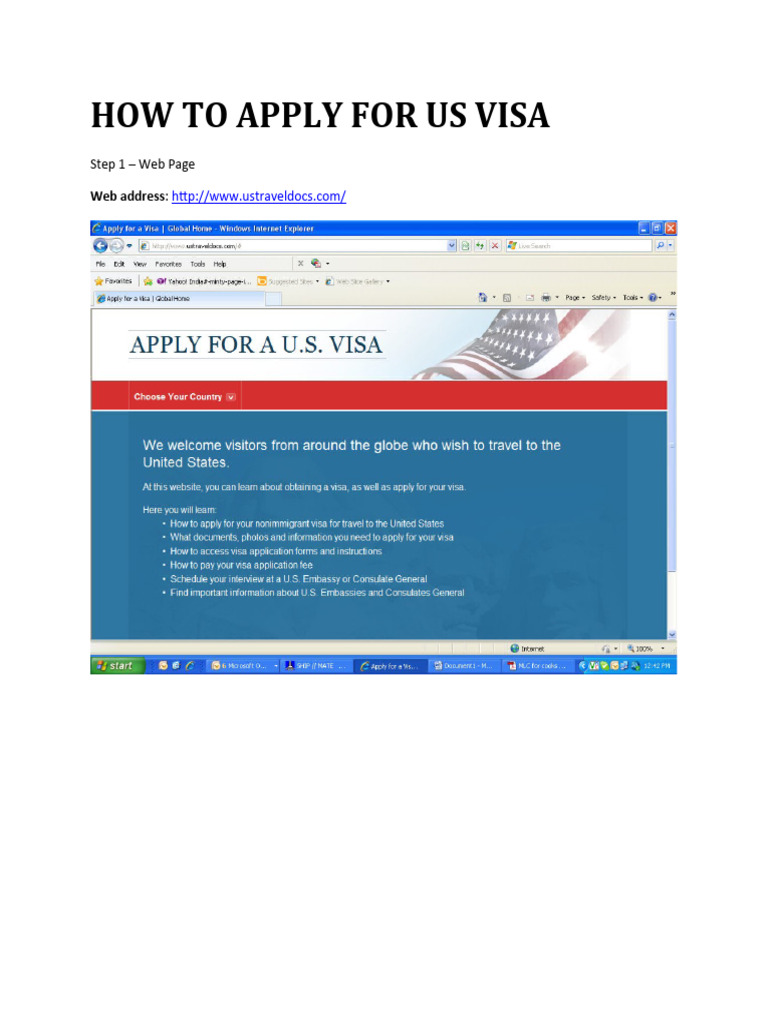 US Visa Application Guide | PDF | Software | Computing