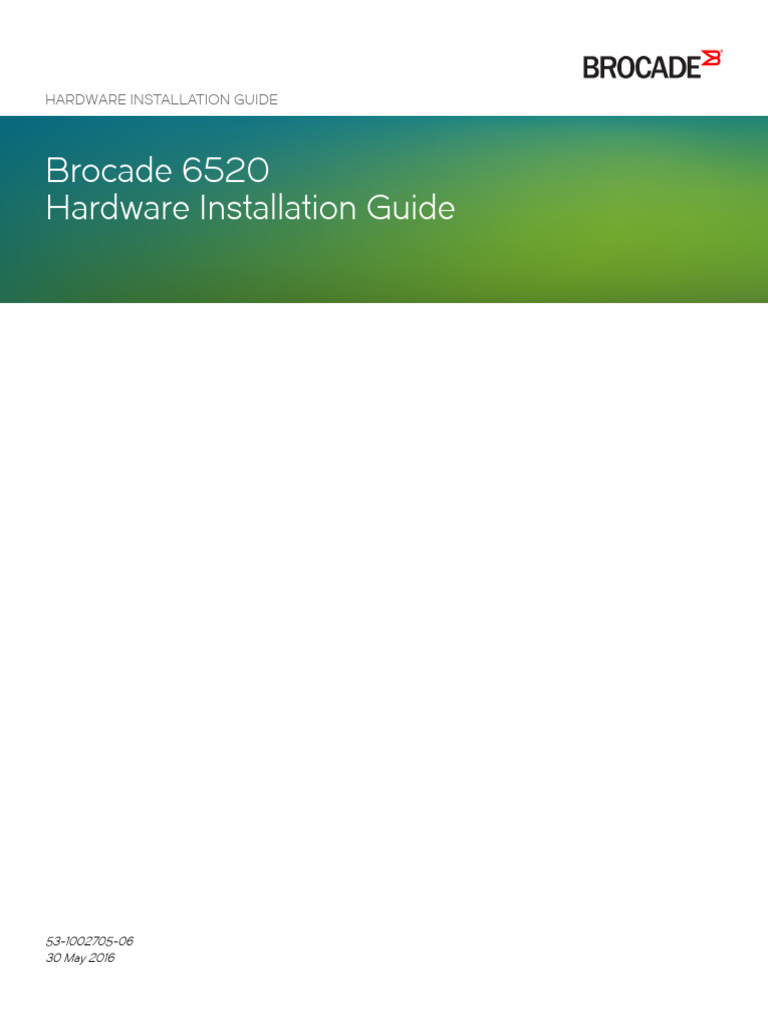 Brocade 6520 Install Guide | PDF | Command Line Interface | Bracket