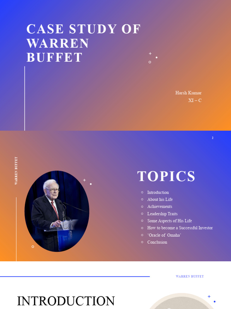 Case Study of Warren Buffet | Download Free PDF | Warren Buffett ...