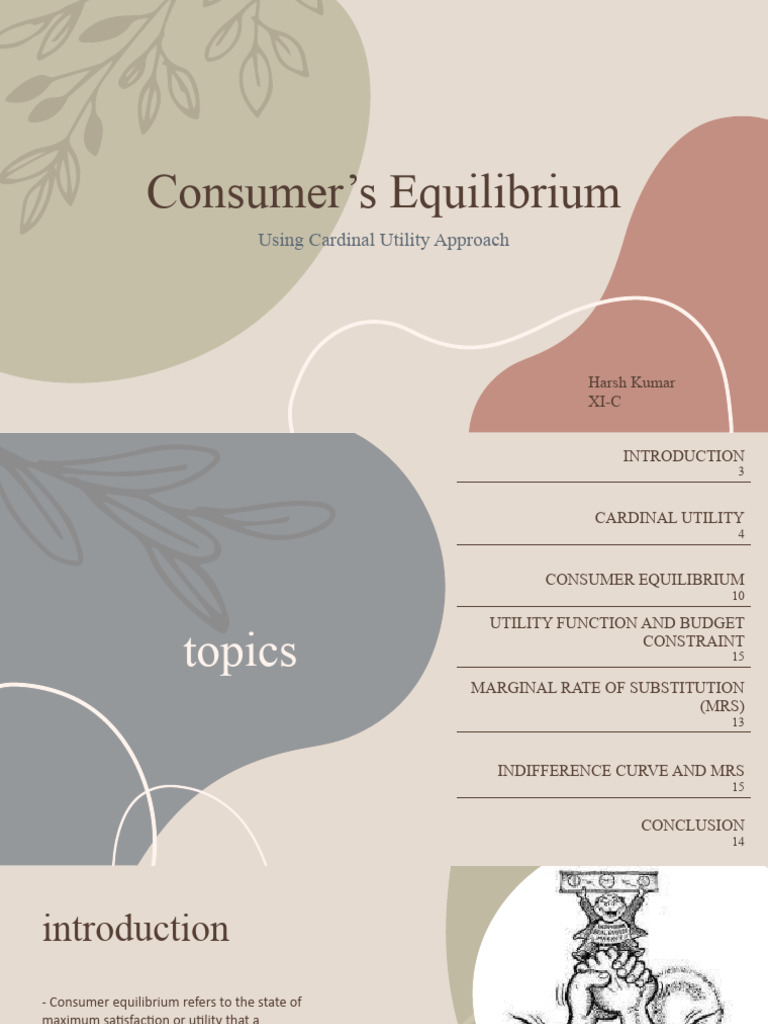 Consumer S Equilibrium Download Free Pdf Utility Economic Equilibrium