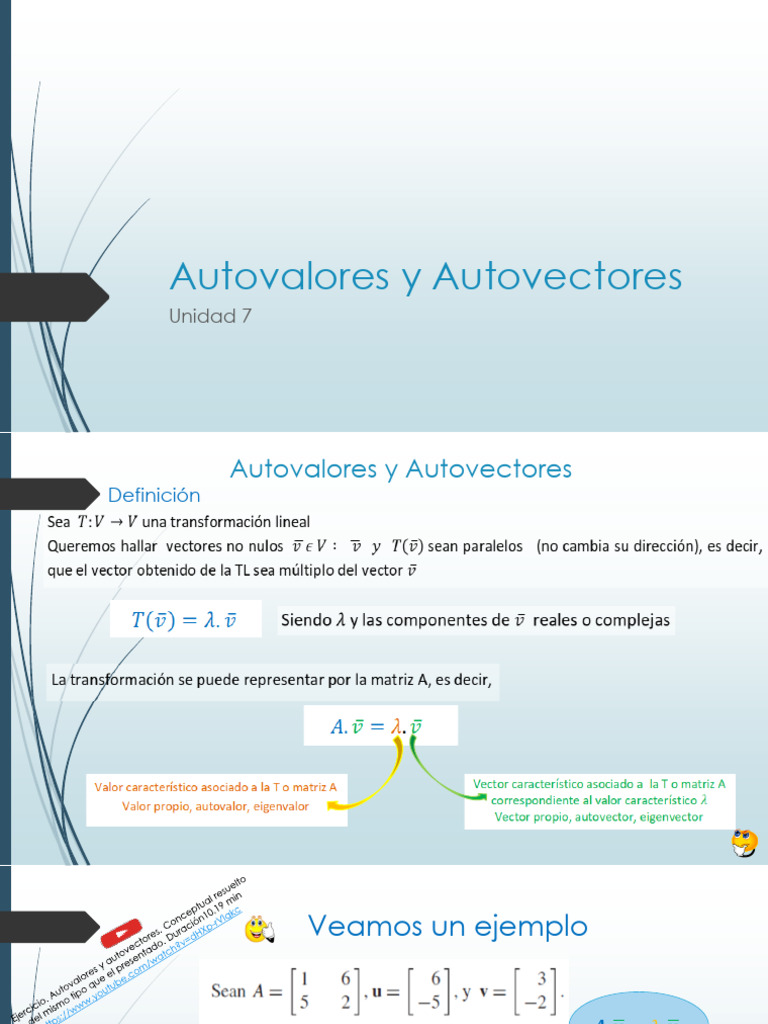 Autovalores y Autovectores Clase Teórico | Descargar gratis PDF ...