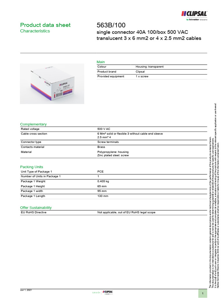 563B 100 Document | PDF | Electrical Connector | Manufactured Goods