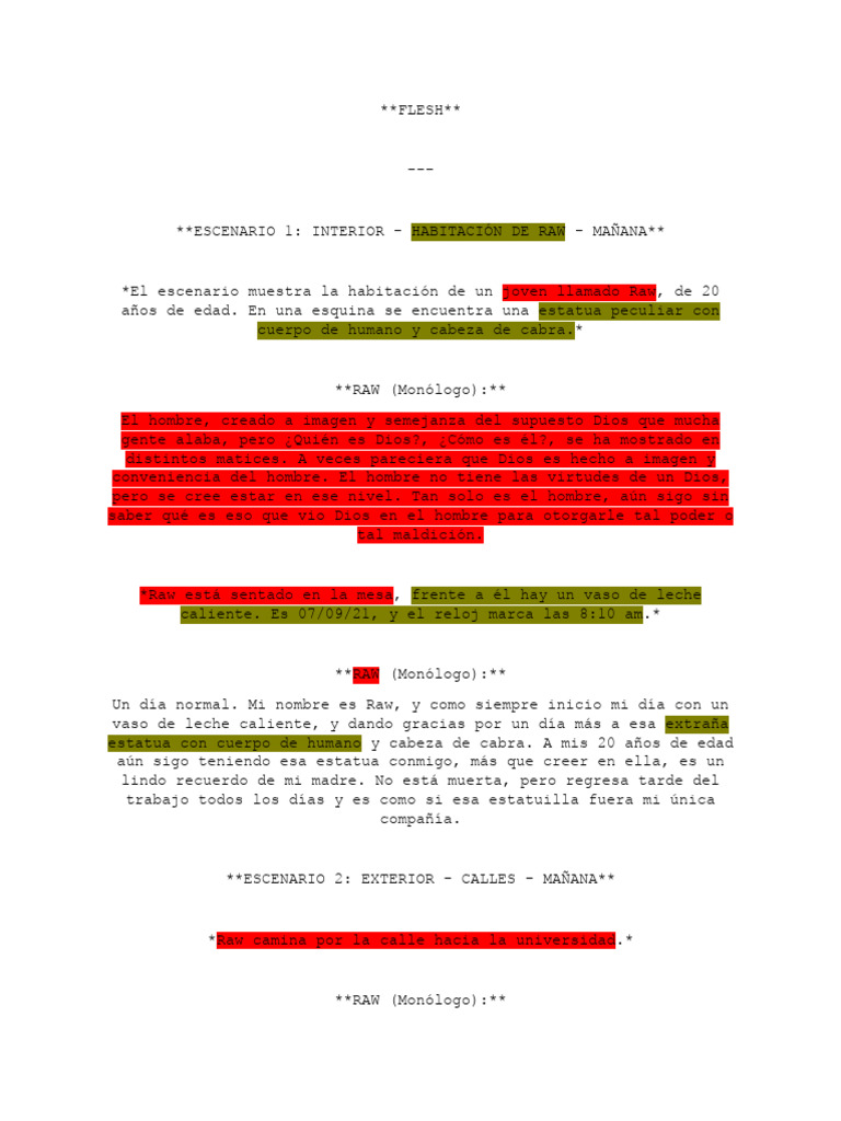 FLESH Subrayado | PDF