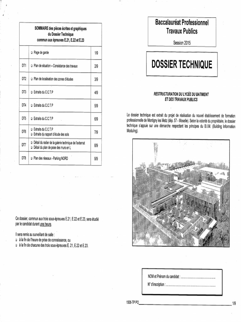 2015 dossier technique | PDF