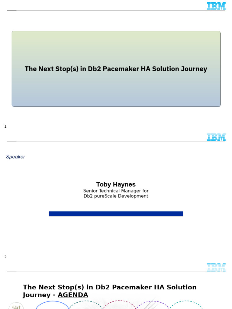 Toby Haynes Tridex Db2 User Group December 2021 The Next Stops in Db2 Pacemaker HA Solution ...