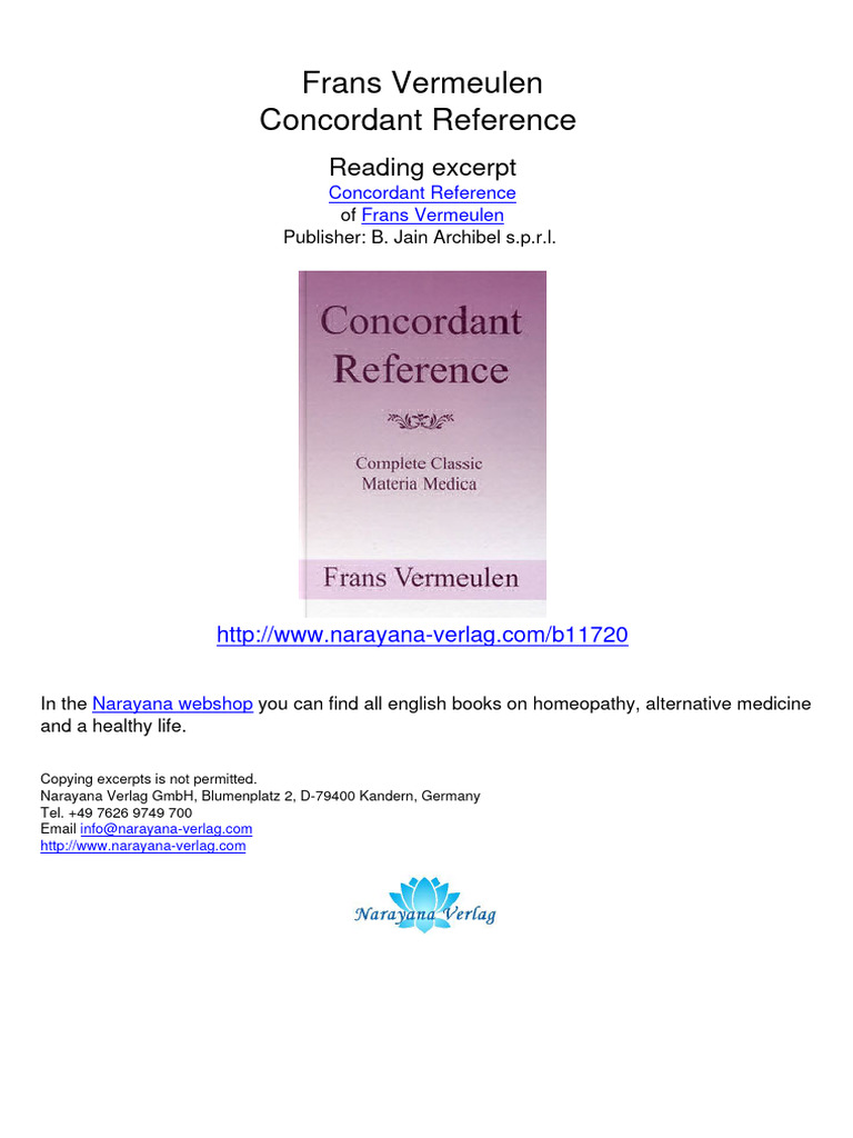 Concordant Reference Frans Vermeulen.11720 - 2nux - Vomica | PDF ...