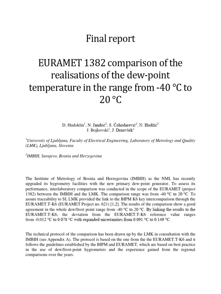 Euramet P1382 | PDF | Metrology | Probability And Statistics