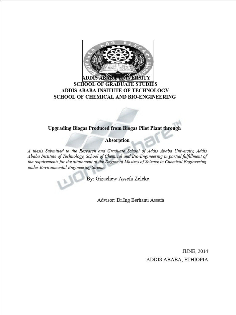 Gizachew Assefa | PDF | Biogas | Anaerobic Digestion