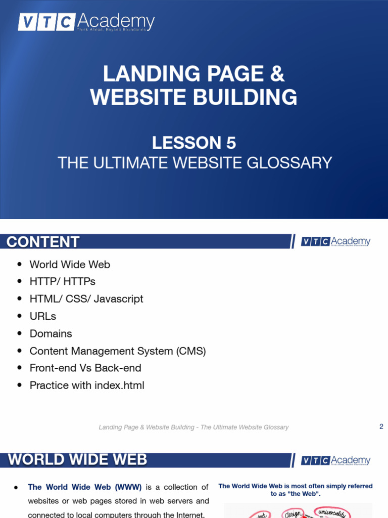 Lesson 5 - The Ultimate Website Glossary | PDF | World Wide Web | Internet & Web