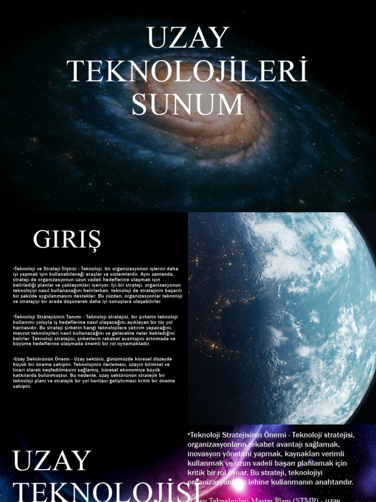 Uzay Teknolojileri Sunum1 1 | PDF