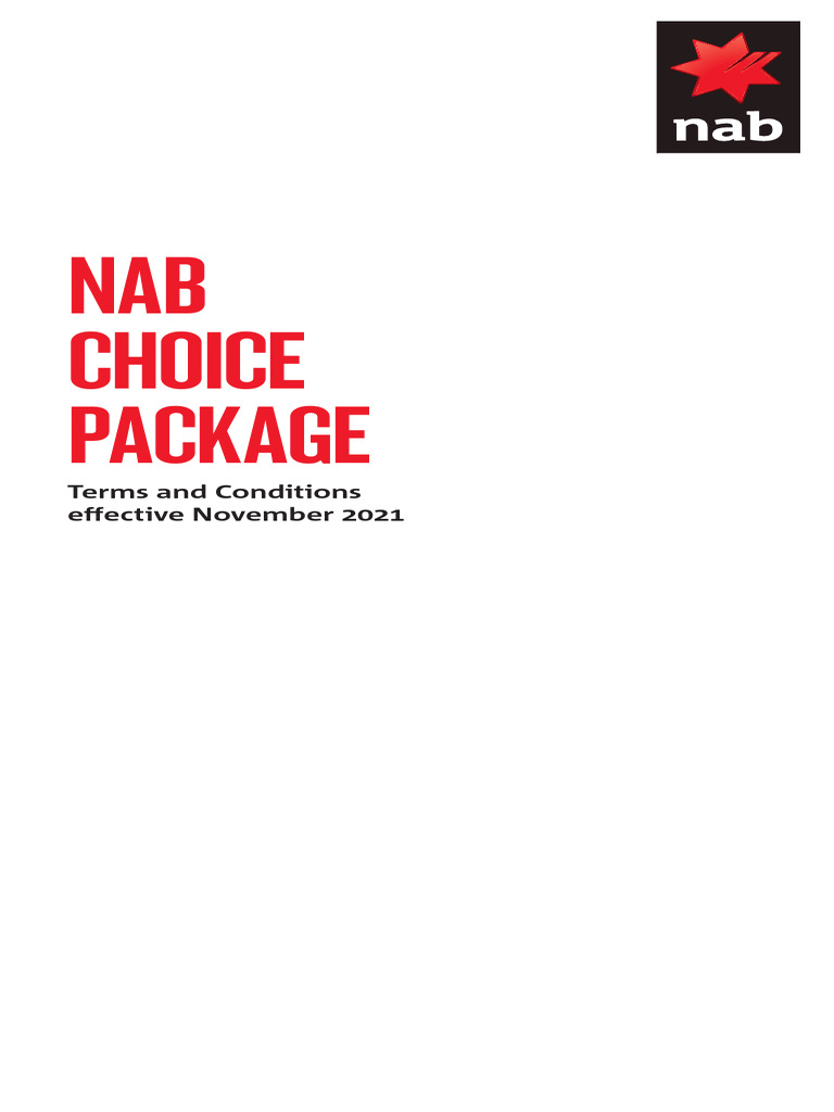 NAB Choice Package Terms and Conditions | PDF | Credit Card | Mortgages