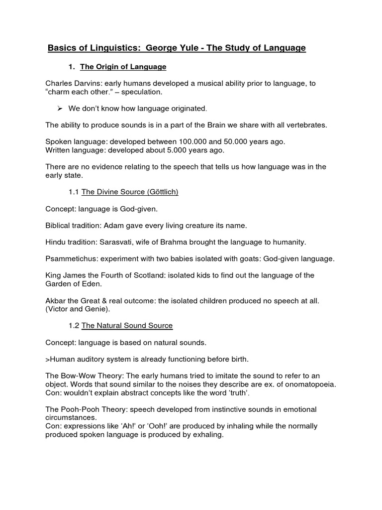 Basics of Linguistics Summary | PDF | Phonetics | Syllable