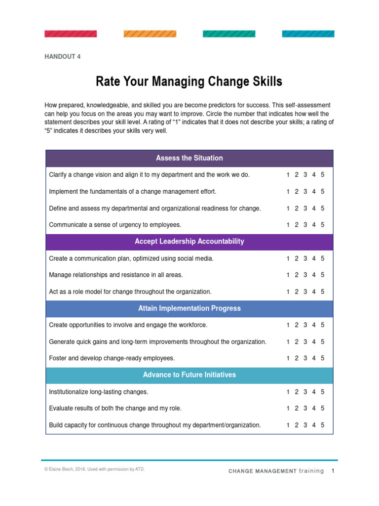 Change MGT Handout4 Ready | PDF | Change Management | Psychology
