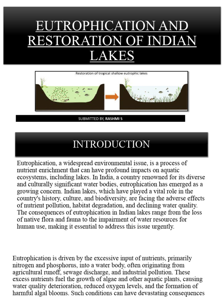 Eutrophication and Indian Lake Restoration | PDF | Eutrophication ...