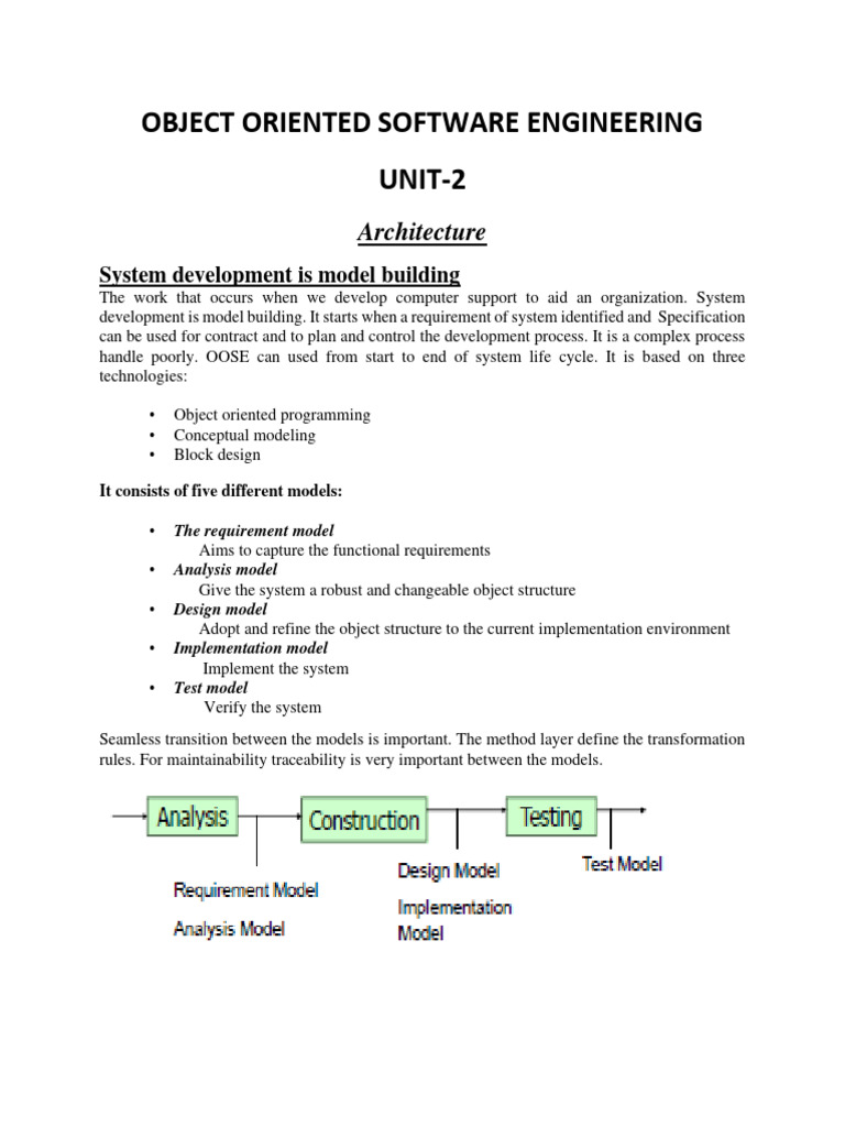 OOSE Unit 2 | Download Free PDF | Unified Modeling Language | Conceptual Model