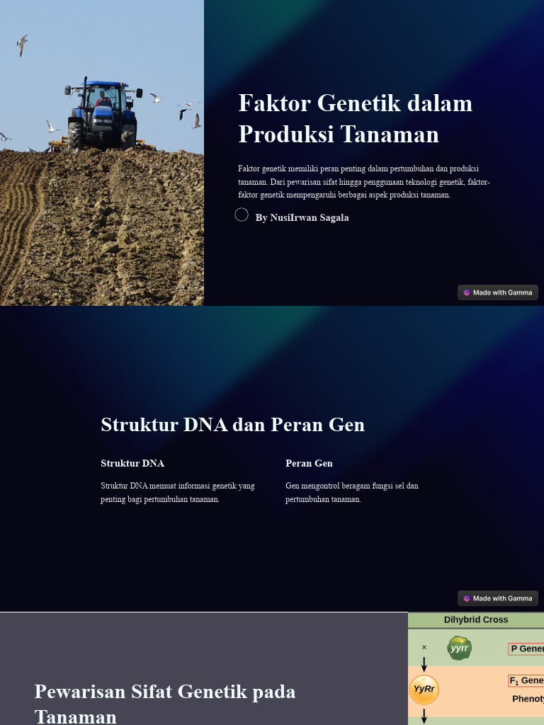 Faktor Genetik Dalam Produksi Tanaman | PDF