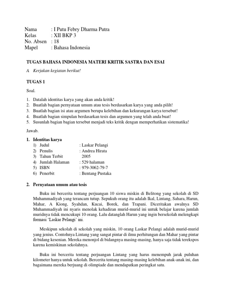 Bindo e Febry Xiibkp3 18 | PDF | Puisi | Fiksi Umum