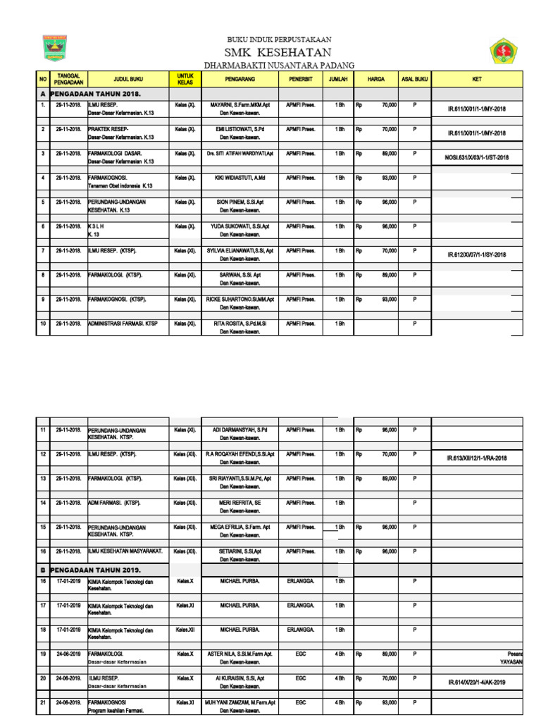 Buku Induk Perpustakaan Pdf