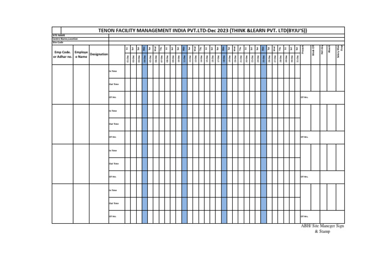 Dec attendance sheet (2) | PDF
