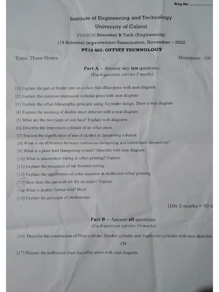 OT Previous QSN Paper 2019 Scheme PDF | PDF