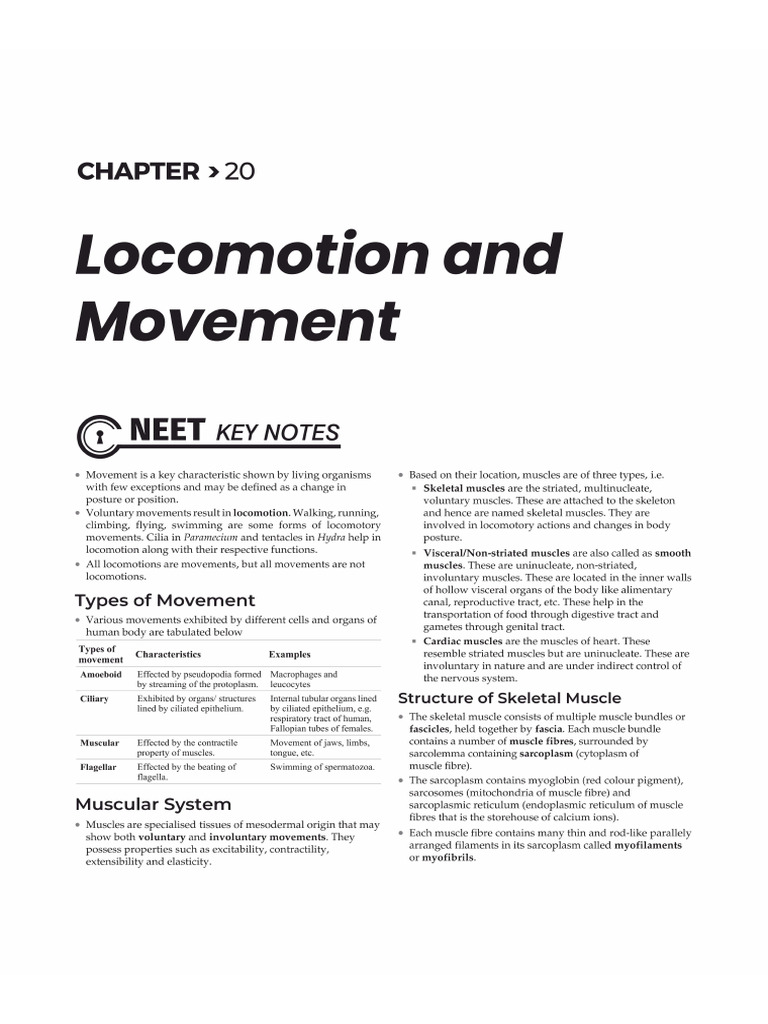 20... Locomotion and Movement | PDF
