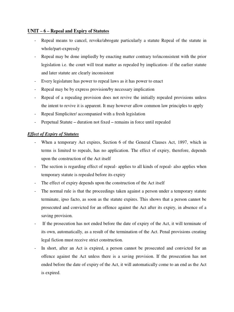 Ios Unit 6 Ios Unit 6 Full Notes | PDF | Repeal | Detention (Imprisonment)