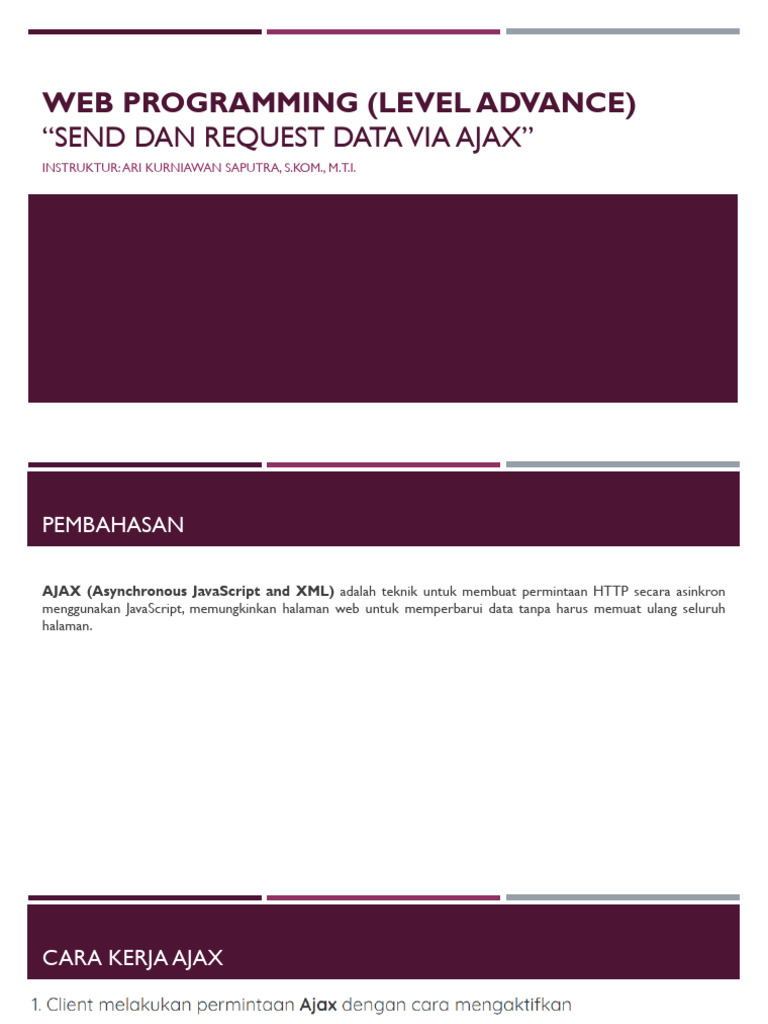 07 P7 - Send Dan Request Data Via AJAX | PDF