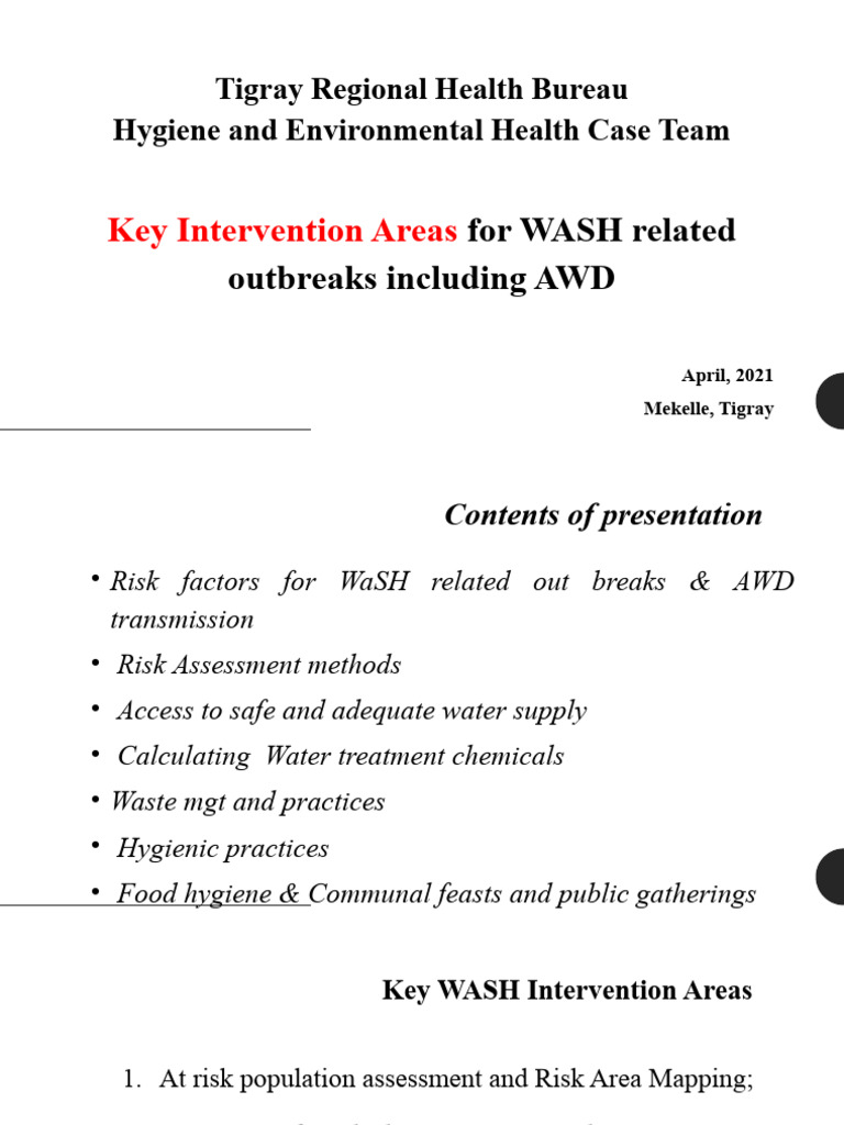 Key Intervention Areas For WaSH | PDF | Wash | Hygiene