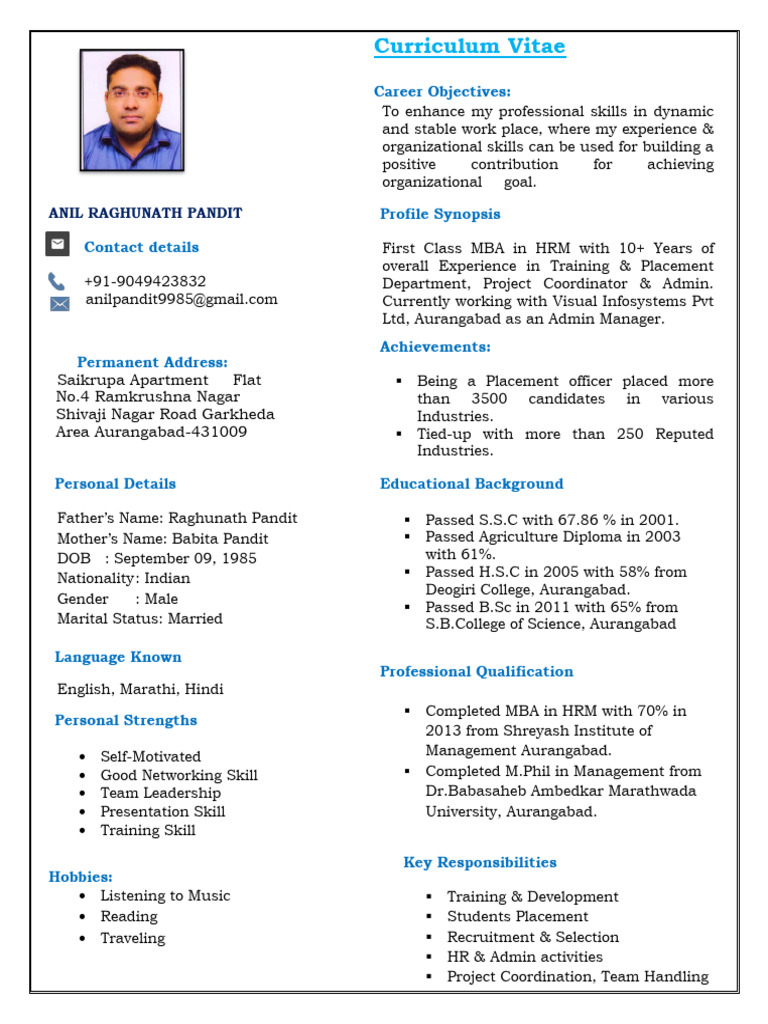 CV Template | PDF | Business
