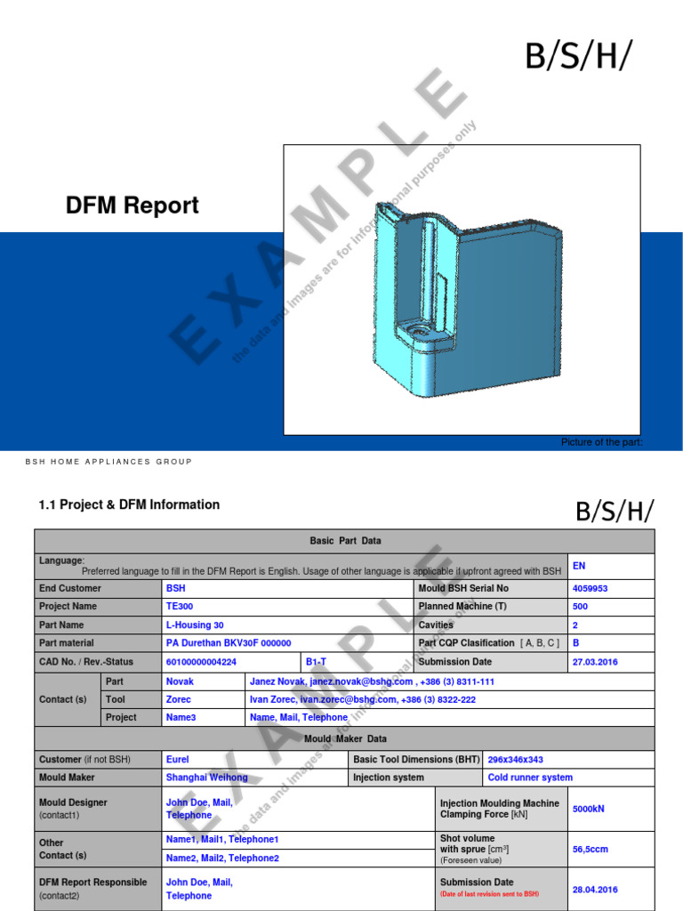 DFM Report Sample For Injection Molding | PDF | Secondary Sector Of The ...