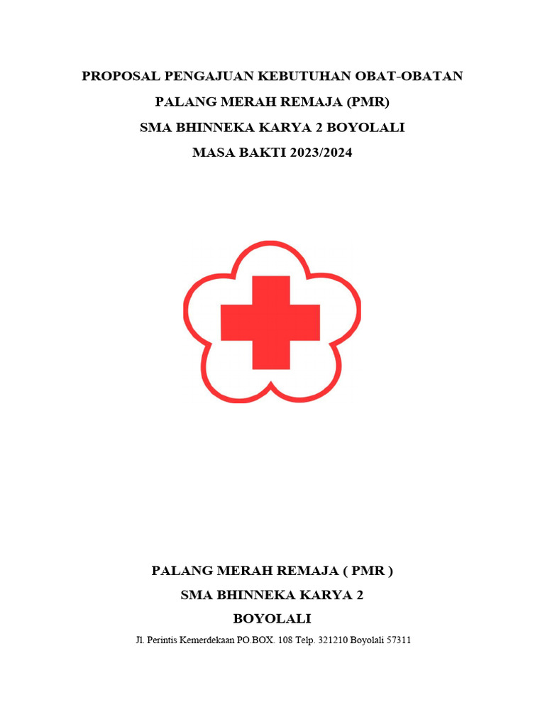 Proposal Pengajuan Kebutuhan Obat-Obatan PMR Bk2-1 | PDF