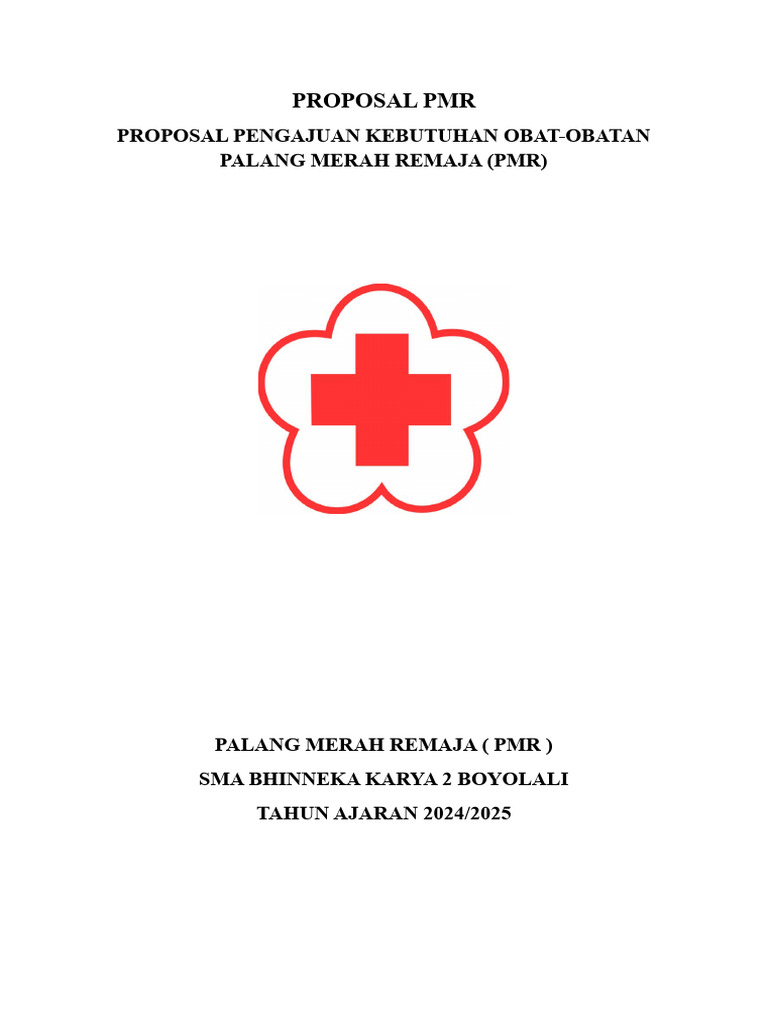 Proposal Pengajuan Kebutuhan Obat-Obatan PMR Bk2 | PDF