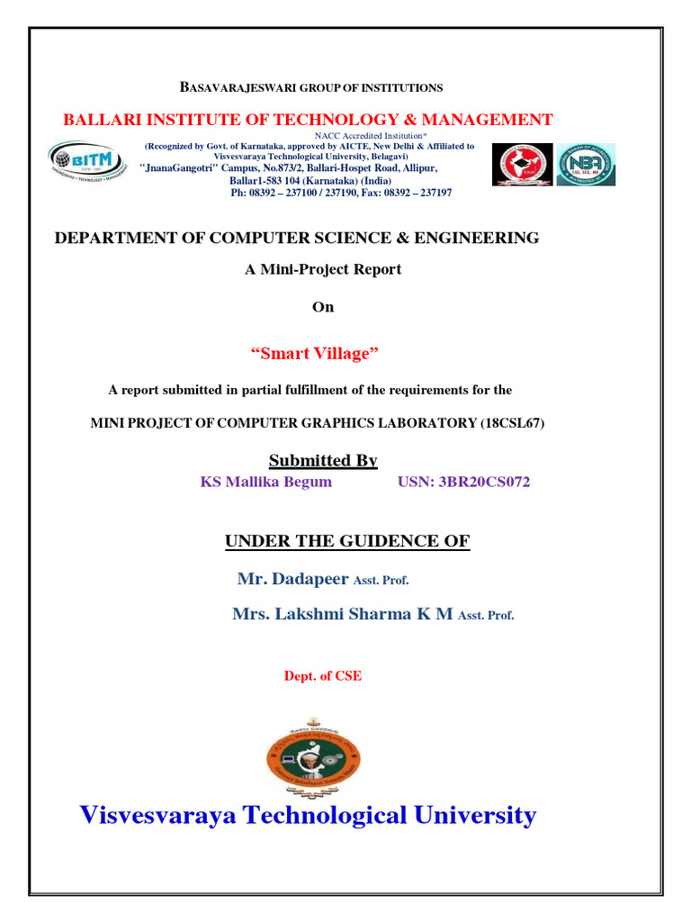 Smart Village Mad Lab Mini Project | PDF | Sustainability | Computing