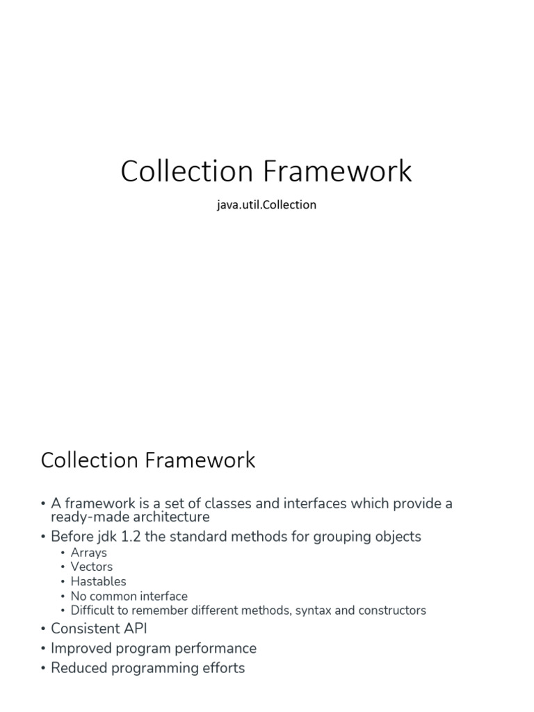 Collection Framework | Download Free PDF | Method (Computer Programming) | Computer Programming