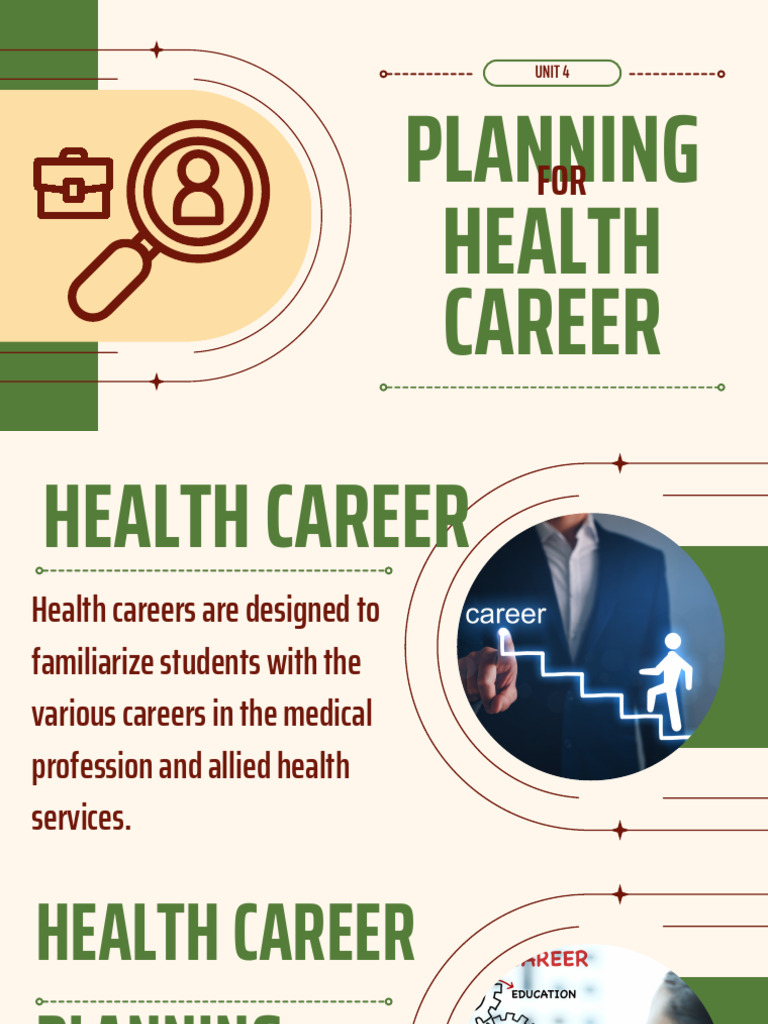 Planning For Health Career | PDF