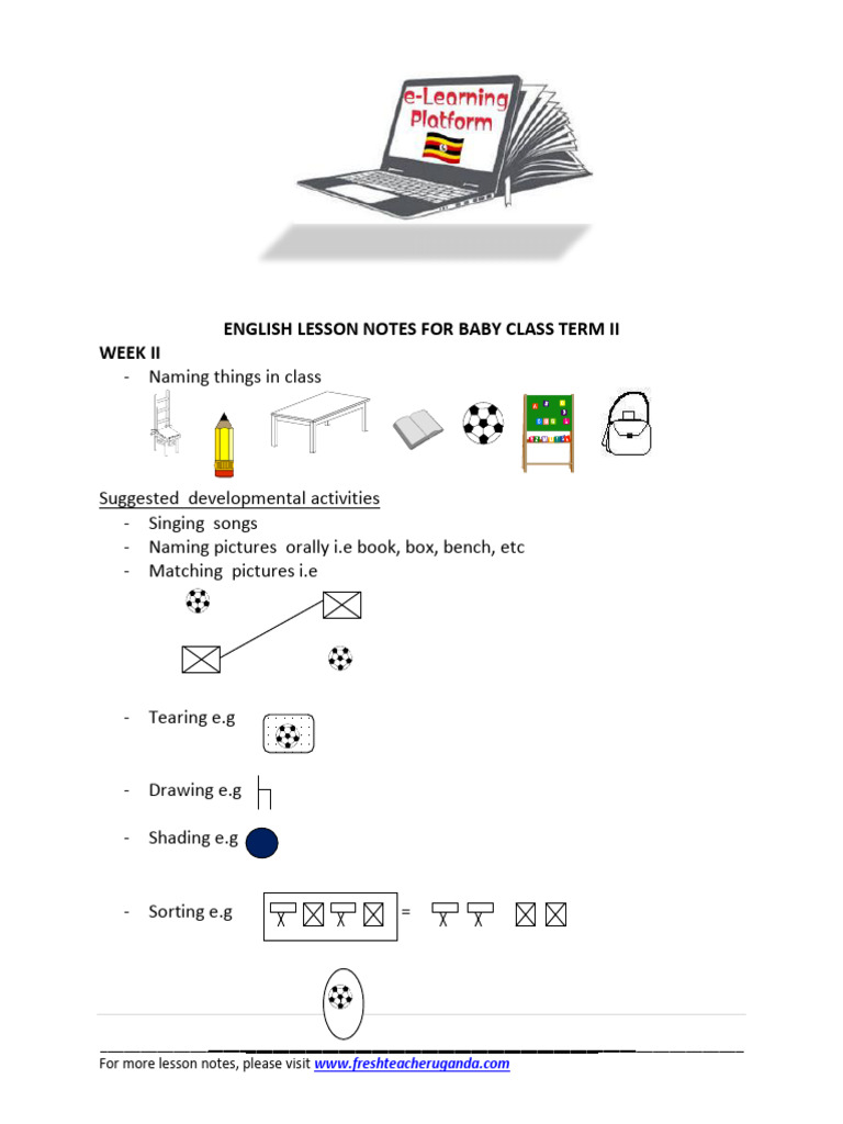 Baby Class English Term 2 Lesson Notes | PDF