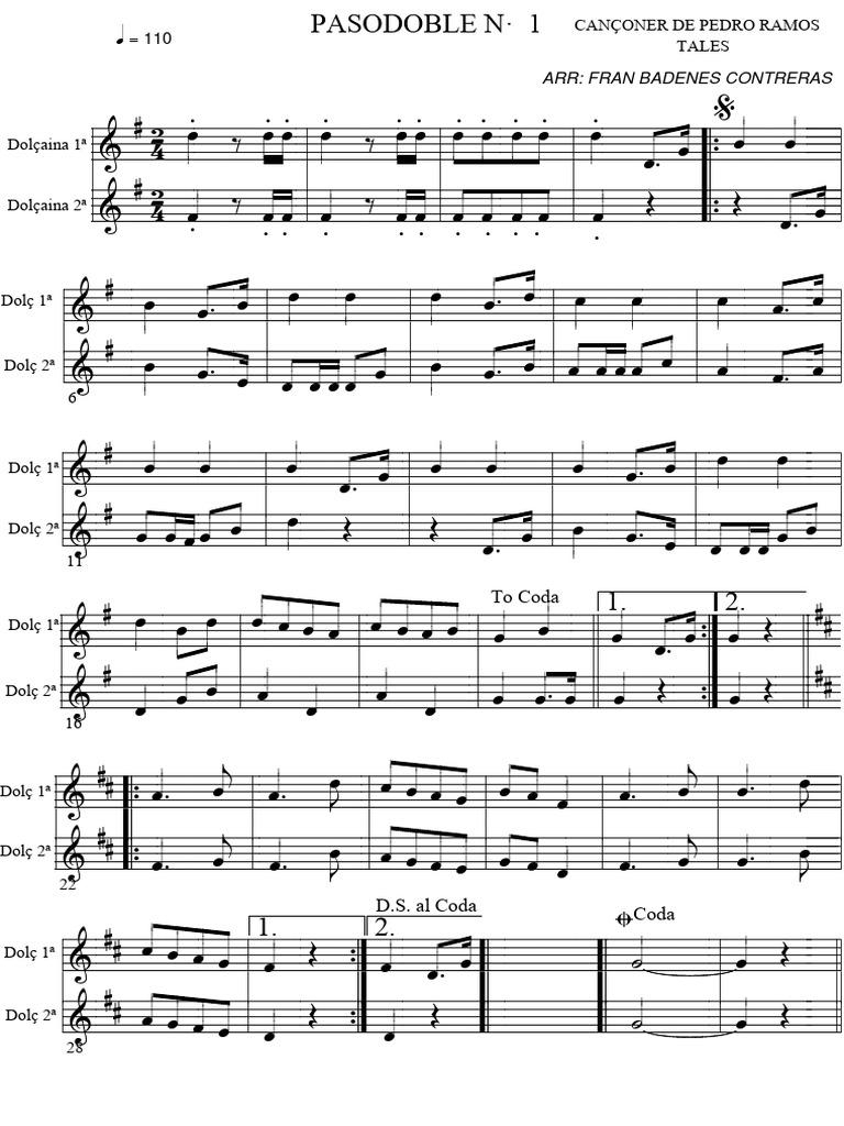 Pasodoble N 1 (Pedro Ramos) (PD) | PDF | Formes musicales