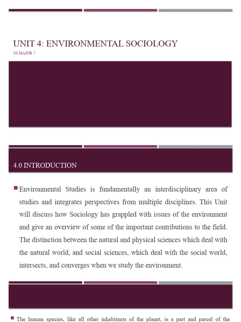 Understanding Environmental Sociology | PDF | Sociology | Natural ...