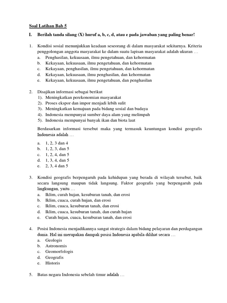 Lat Soal Projek IPAS BAB 5, 6, Dan 7 | PDF | Perjalanan