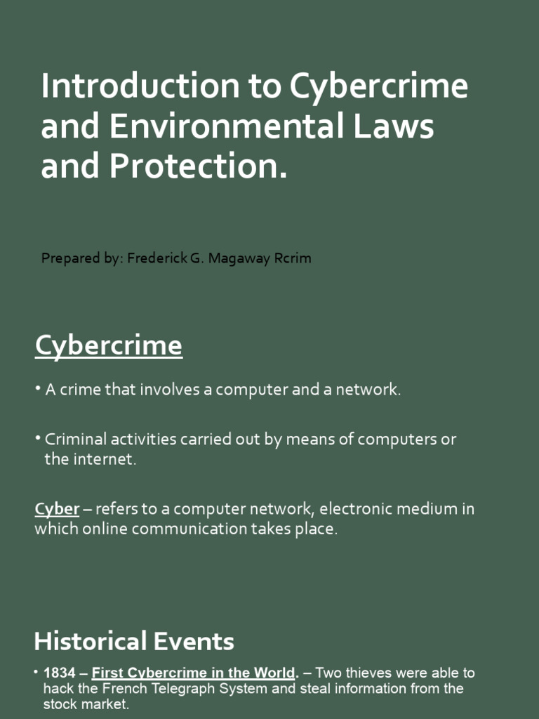 Introduction To Cybercrime | PDF | Computer Data Storage | Byte
