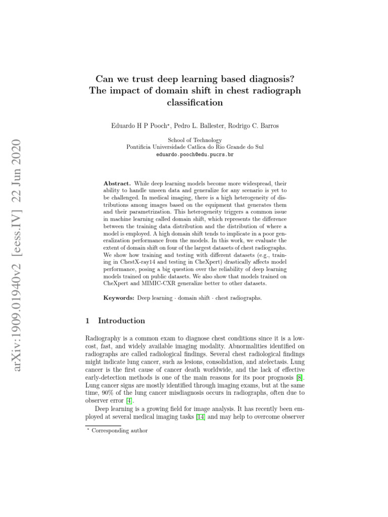 Can We Trust Deep Learning Model For Diagnosis | PDF | Deep Learning ...