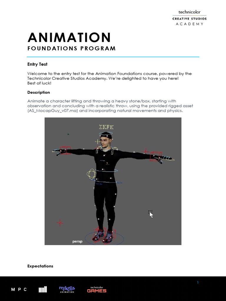 TC S Animation Foundations Admissions Test | PDF | Animation | Frame Rate
