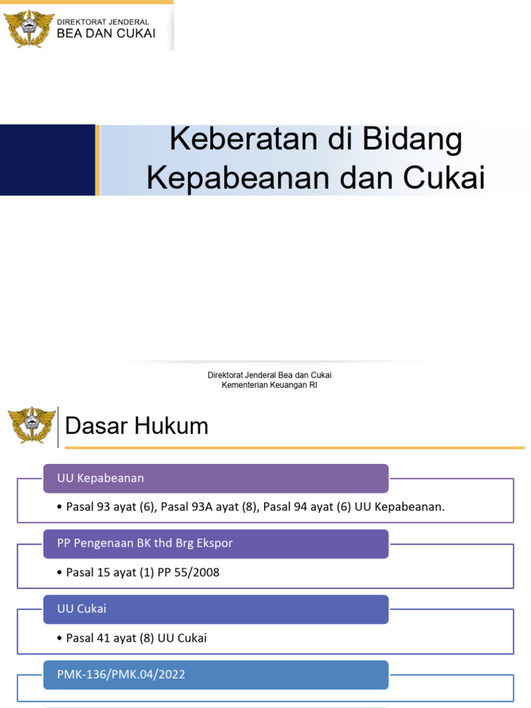 Materi Keberatan Kepabeanan Dan Cukai | PDF