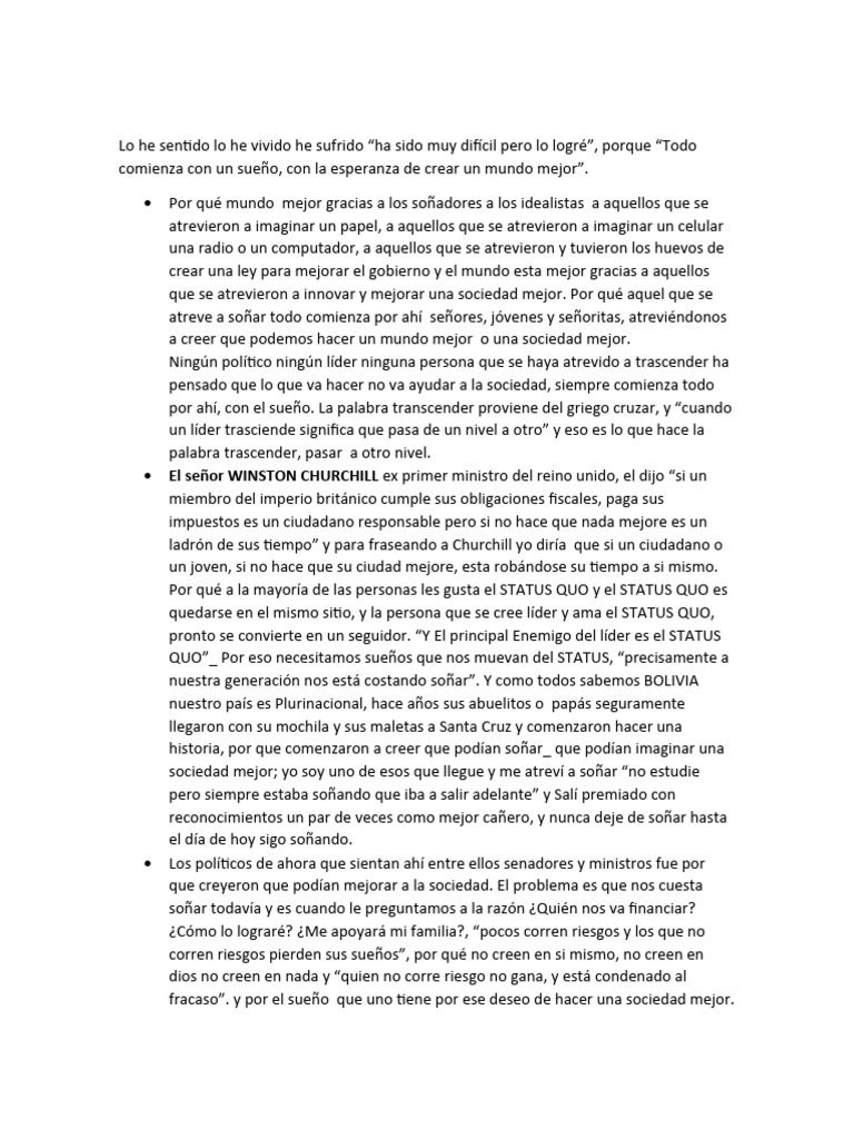 Todo comienza con un sueño | PDF