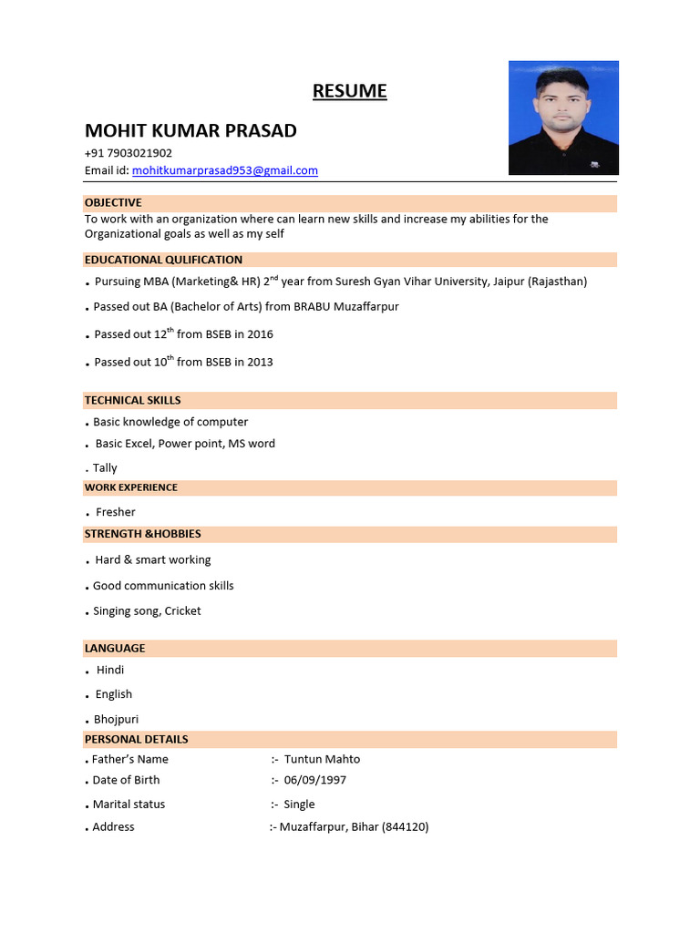 Resume Mohit | PDF