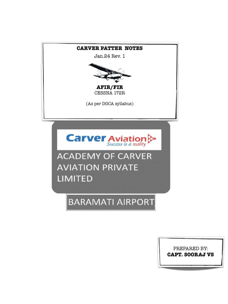 Carver Aviation Flight Training Notes | PDF | Flight Instructor | Aviation