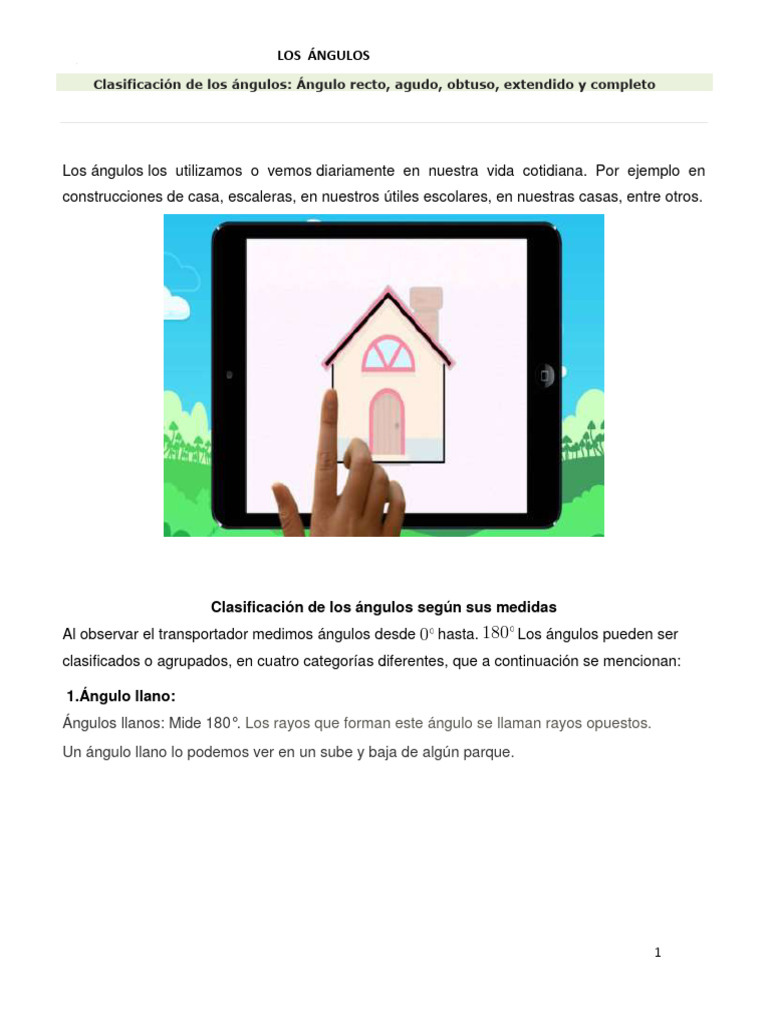 Tipos de Ángulos y Ejemplos | PDF | Ángulo | Geometría Elemental